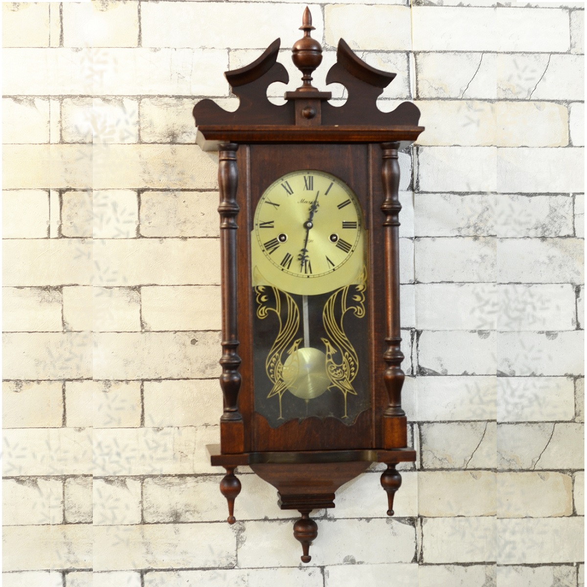 Antikcart Vintage Style 31 Days Carving Maxim Pendulum Wall Clock Main Antikcart Vintage Style 31 Days Carving Maxim Pendulum Wall Clock Main