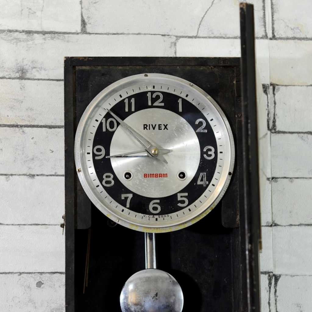 Antikcart Antique Rivex Bim Bam Pendulum Wall Clock DIAL VIEW - Antikcart