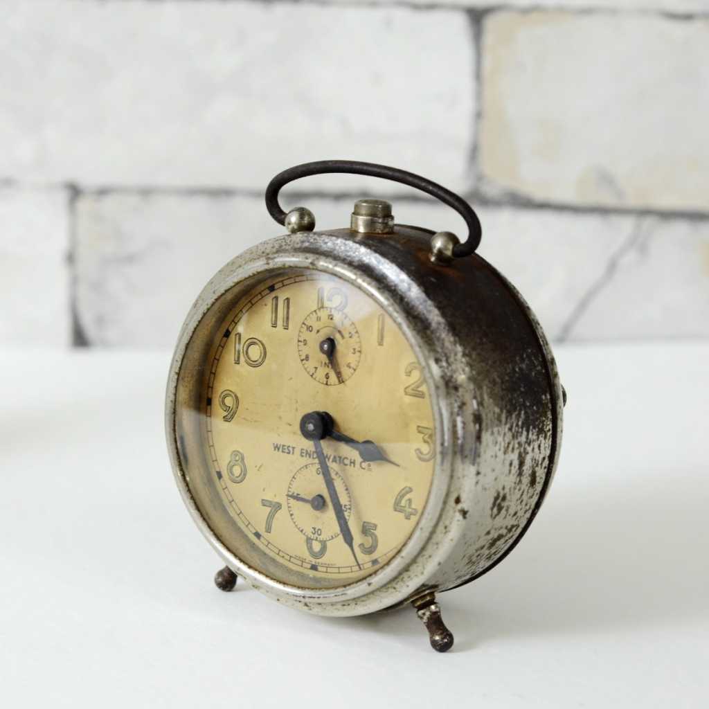Antikcart Antique West End Table Time Piece Clock CLOCK SIDE VIEW ...