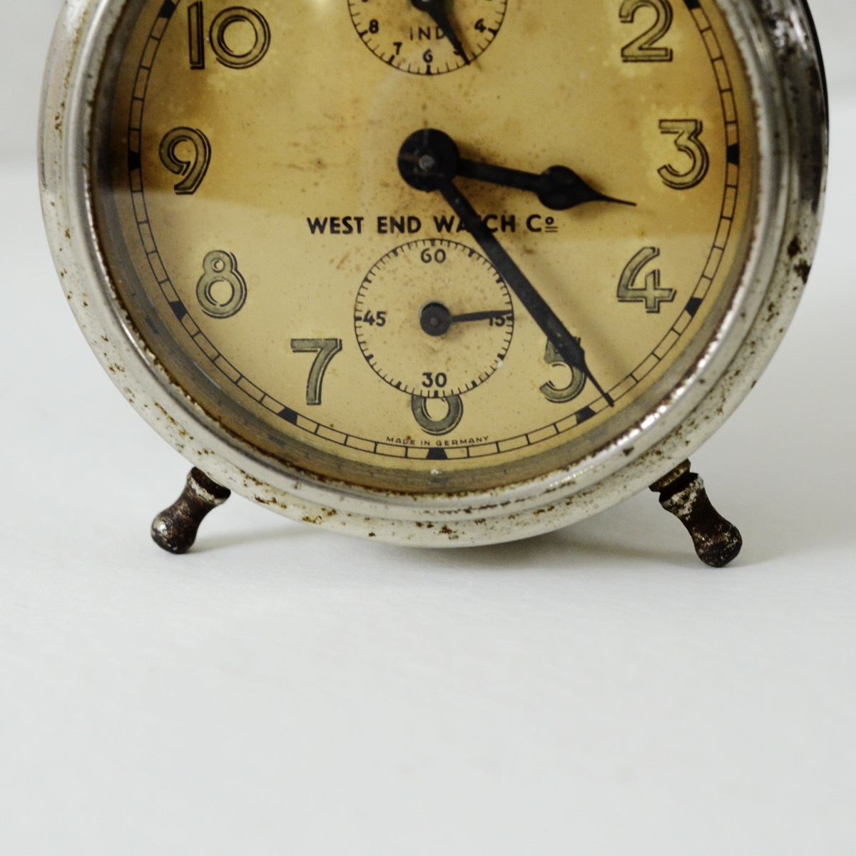 Antikcart Antique West End Table Time Piece Clock CLOSE VIEW - Antikcart