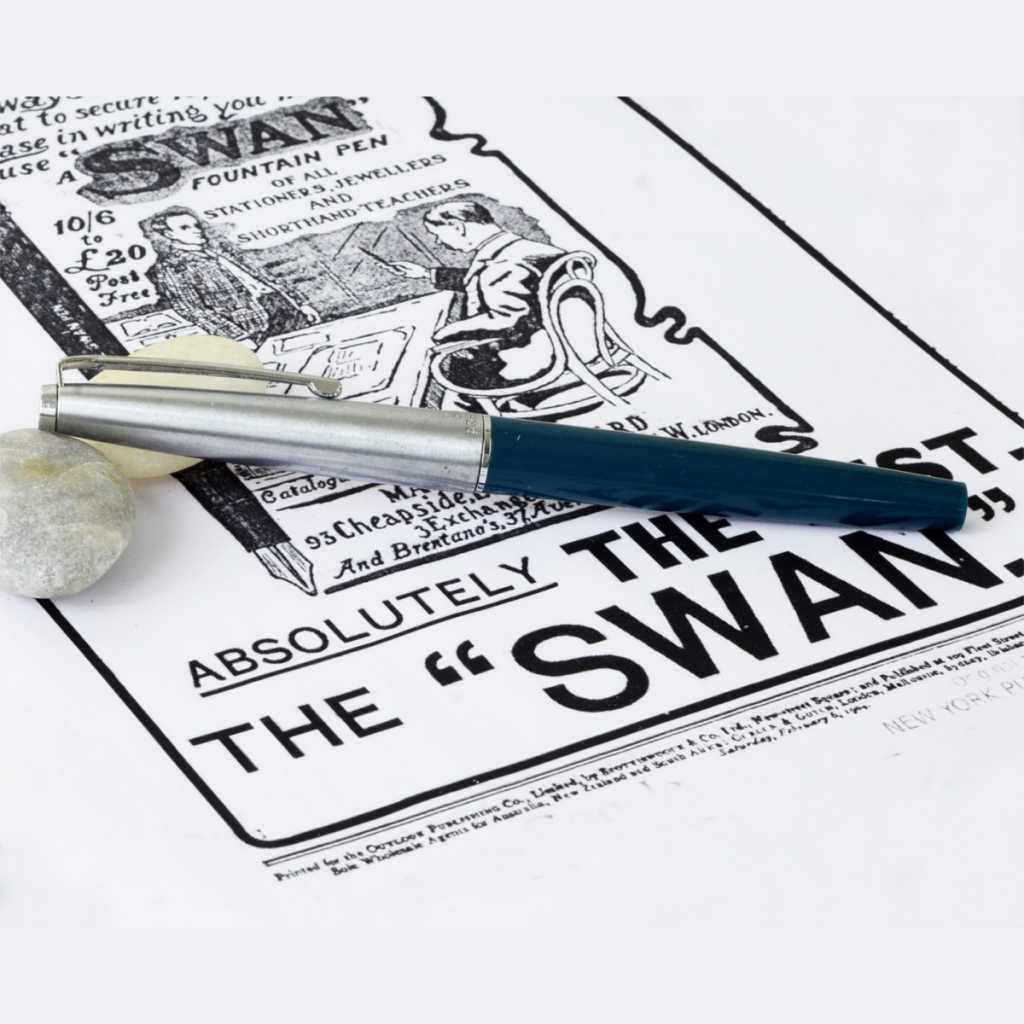 swan president pen M nib by mabie todd Vintage fontain pen