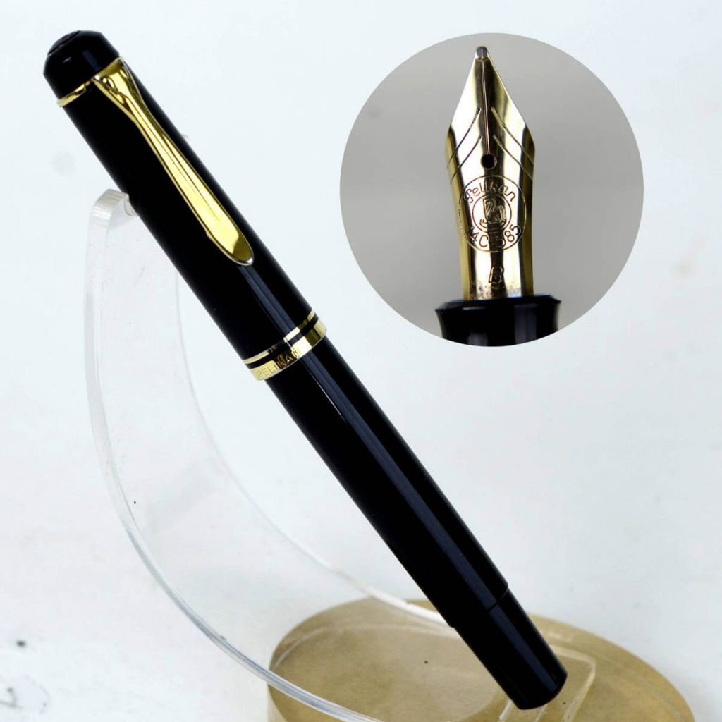 Buy online pelikan M250 piston filler fountain pen 24K trim 14K gold B nib