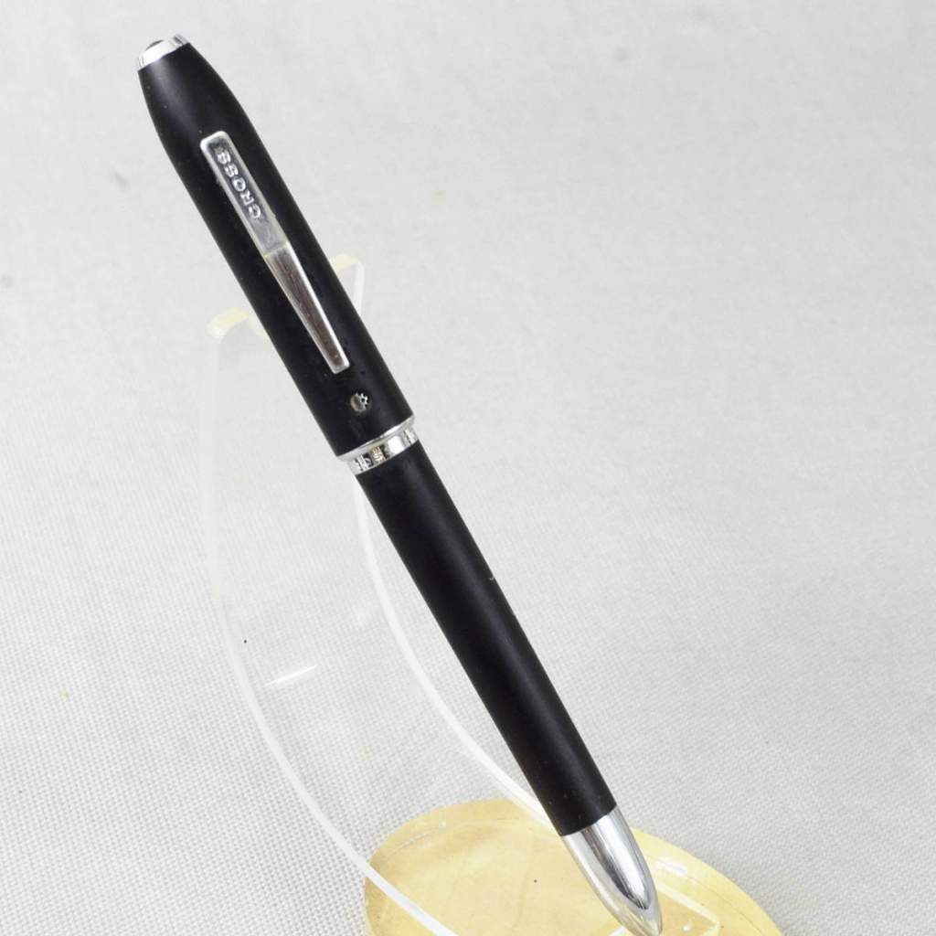 Cross tech 4 satin black barrel multifunction pen - 3 ballpoint and 1 ...