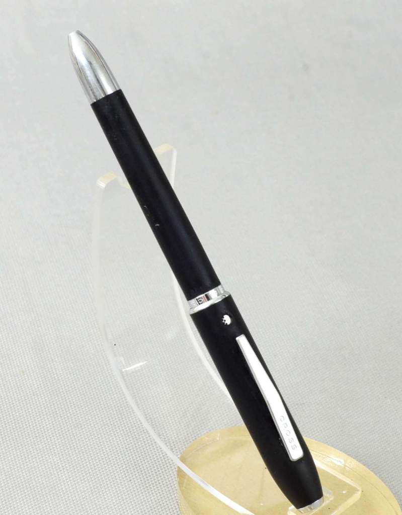 Cross tech 4 satin black barrel multifunction pen - 3 ballpoint and 1 ...