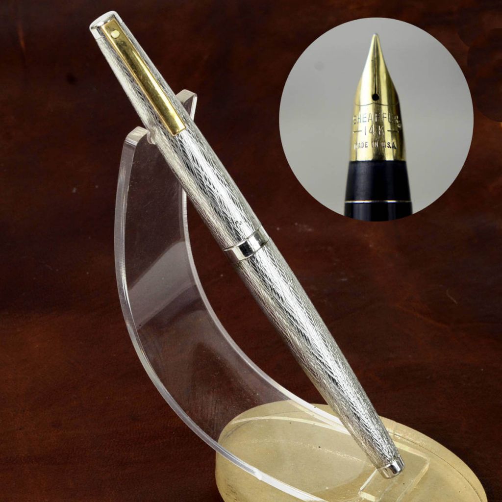 Buy lady sheaffer 925 fountain pen with 14K gold conical M nib online