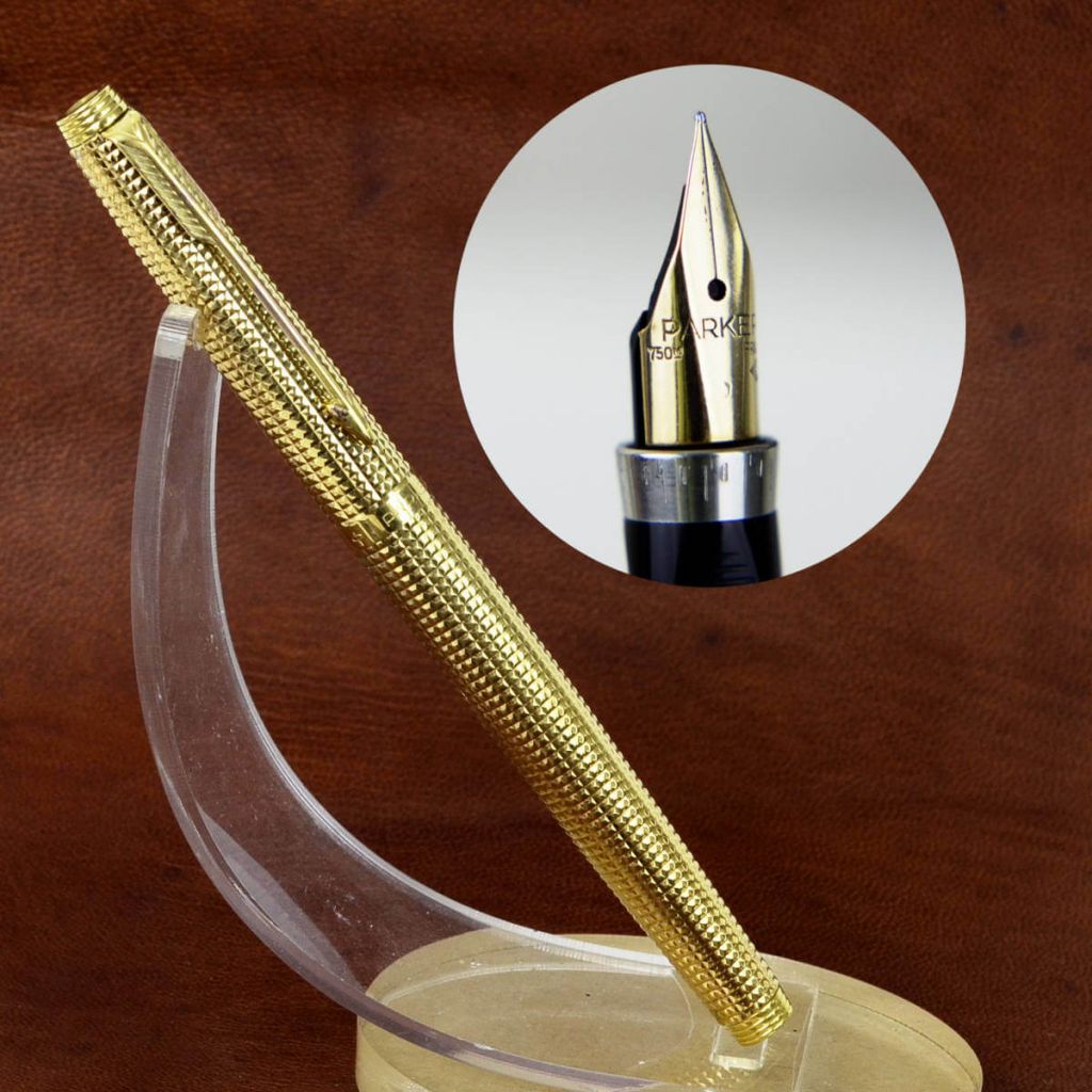 Buy parker 75 diamante gold filled pen with 18K gold F nib online