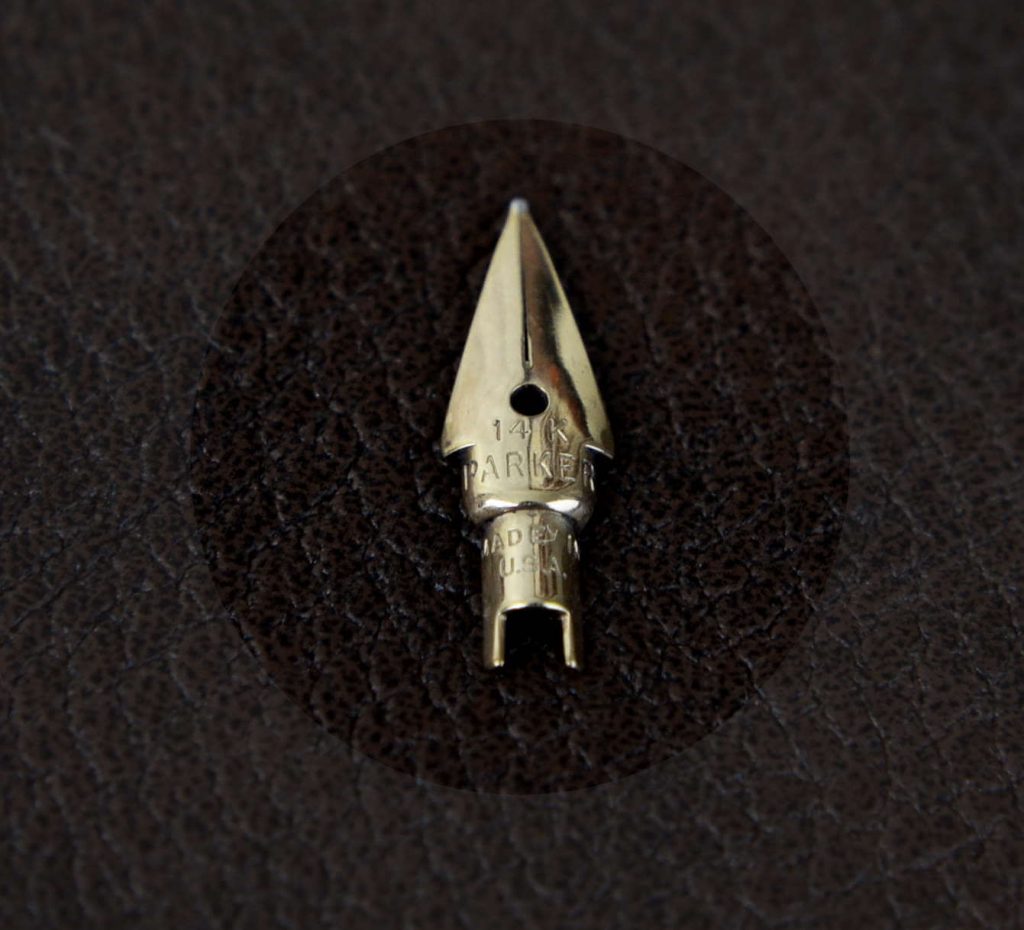 Buy online Parker 45 flighter England fountain pen 14K solid gold F nib