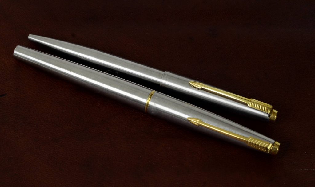 Buy online Parker 45 flighter set fountain pen and ballpoint 14K gold M nib