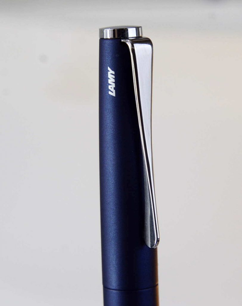 Buy online lamy studio imperial blue barrel fountain pen with Steel M nib