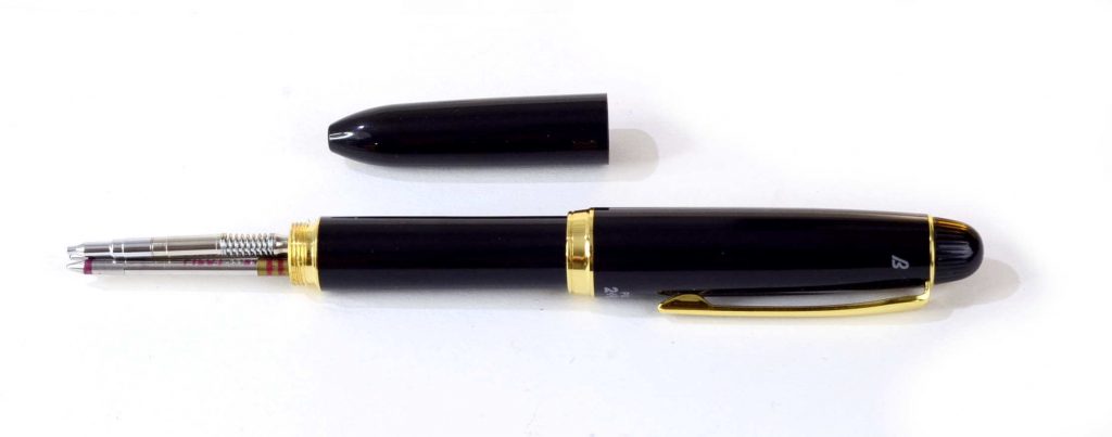 pilot multifunction black barrel pen combo - 2 ballpoint and 1 pencil
