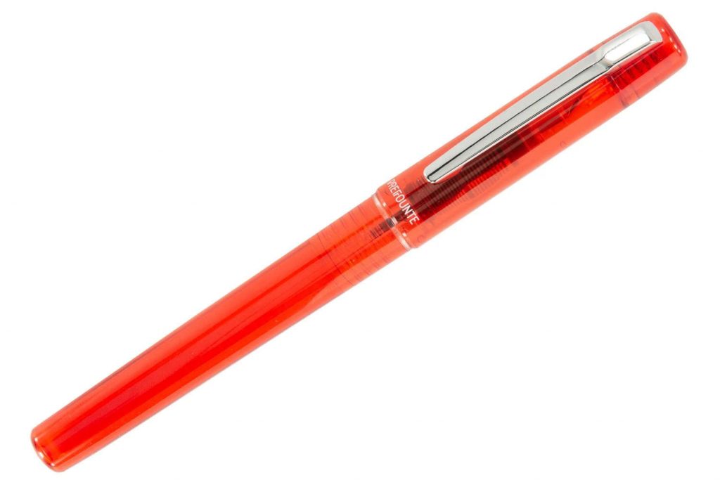 Buy platinum prefounte vermilion Orange fountain pen with F nib