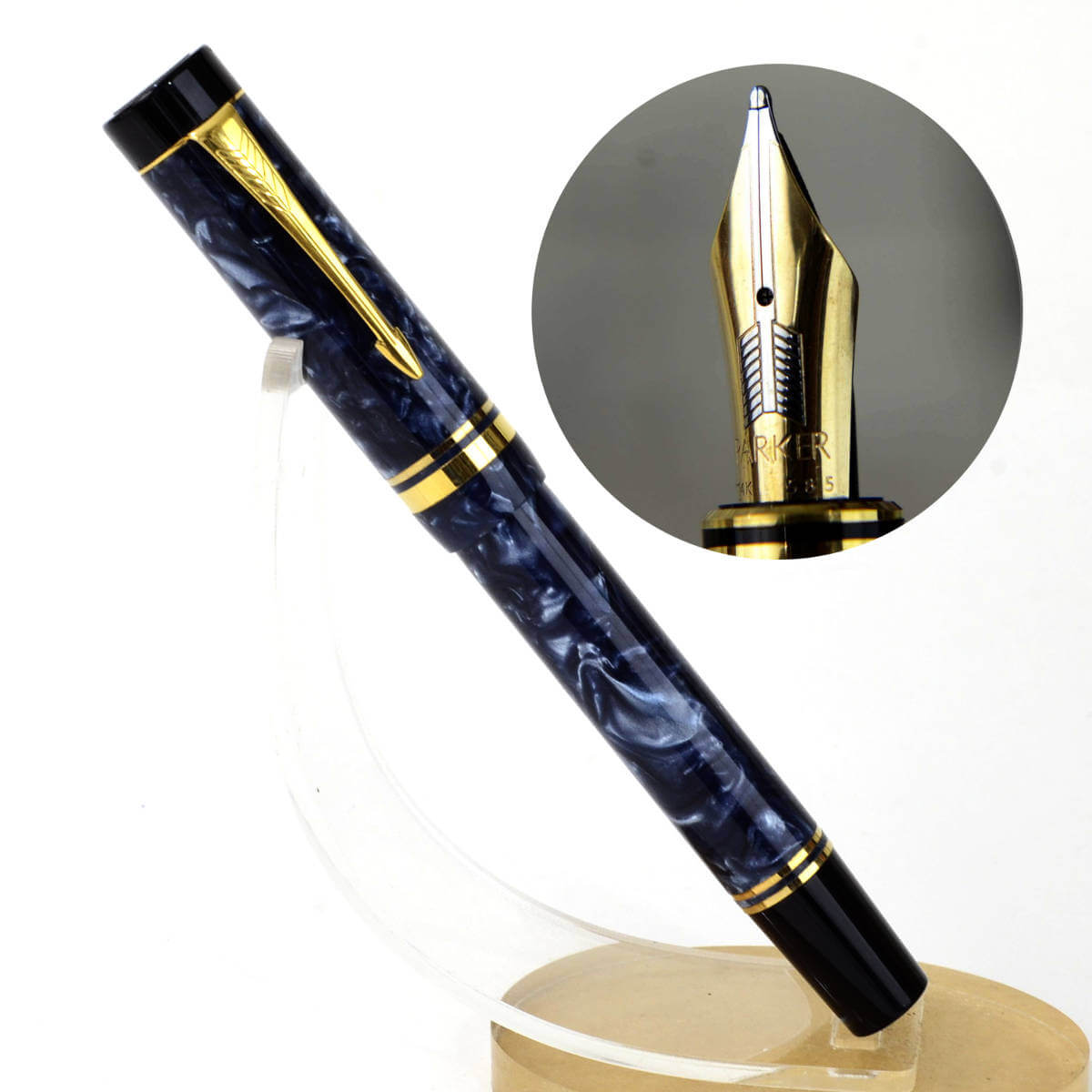 Buy Parker Duofold Centennial Fountain Pen 14K Sold Gold M Nib Online Buy Parker Duofold Centennial Fountain Pen 14K Sold Gold M Nib Online