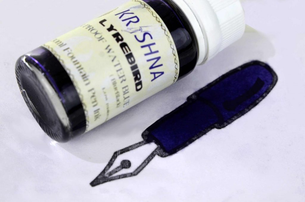 Buy Krishna waterproof ink blue colour fountain pen ink online