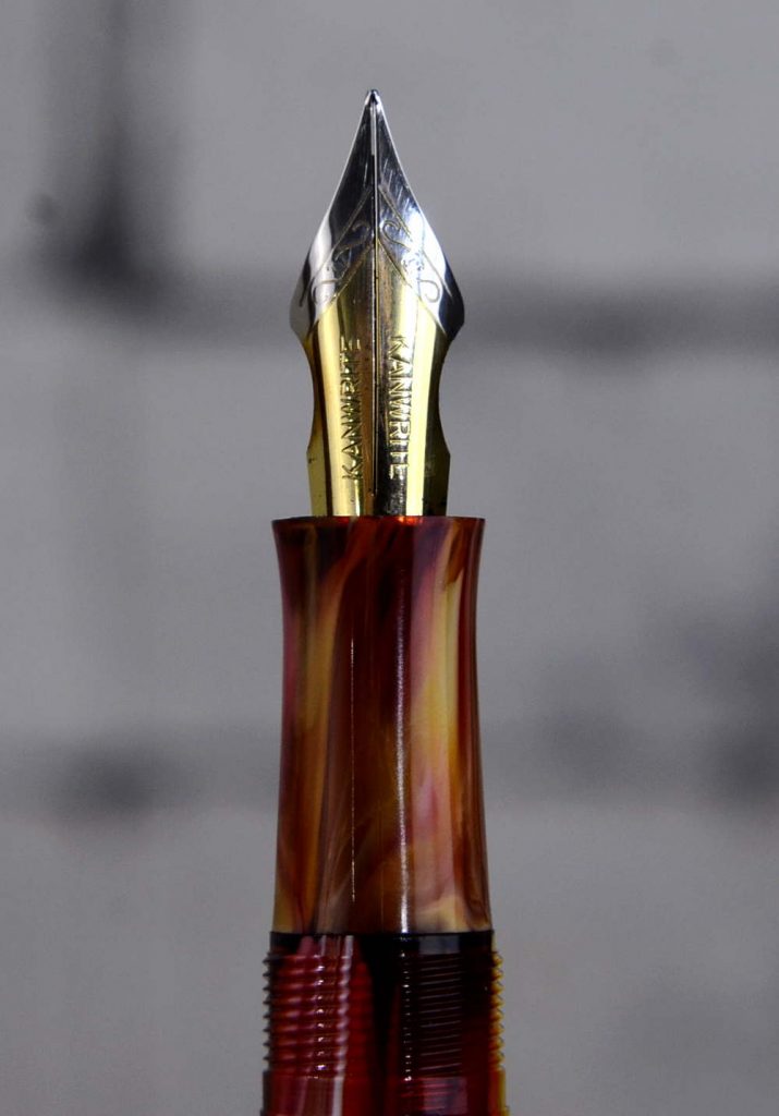 Buy Kanwrite desire fountain pen red white marbled full flex medium nib