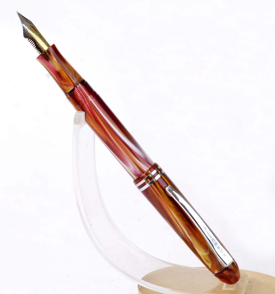 Buy Kanwrite desire fountain pen red white marbled full flex medium nib