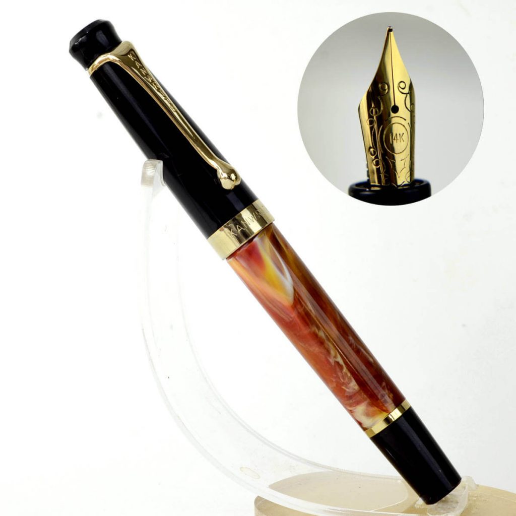 Buy Kanwrite Heritage 14K gold M nib piston filler fountain pen online