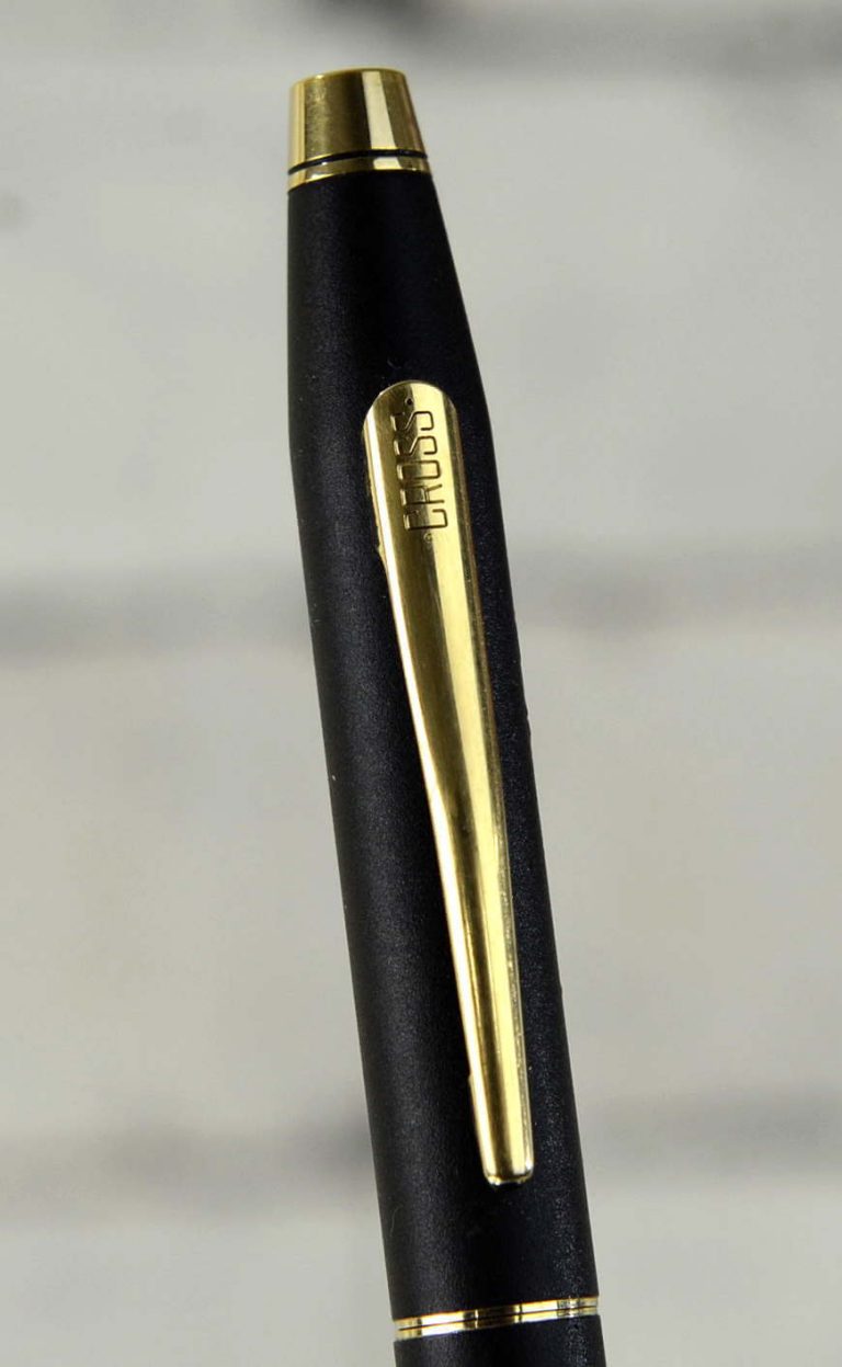 Cross Century II black barrel rollerball pen - 23K plated trim
