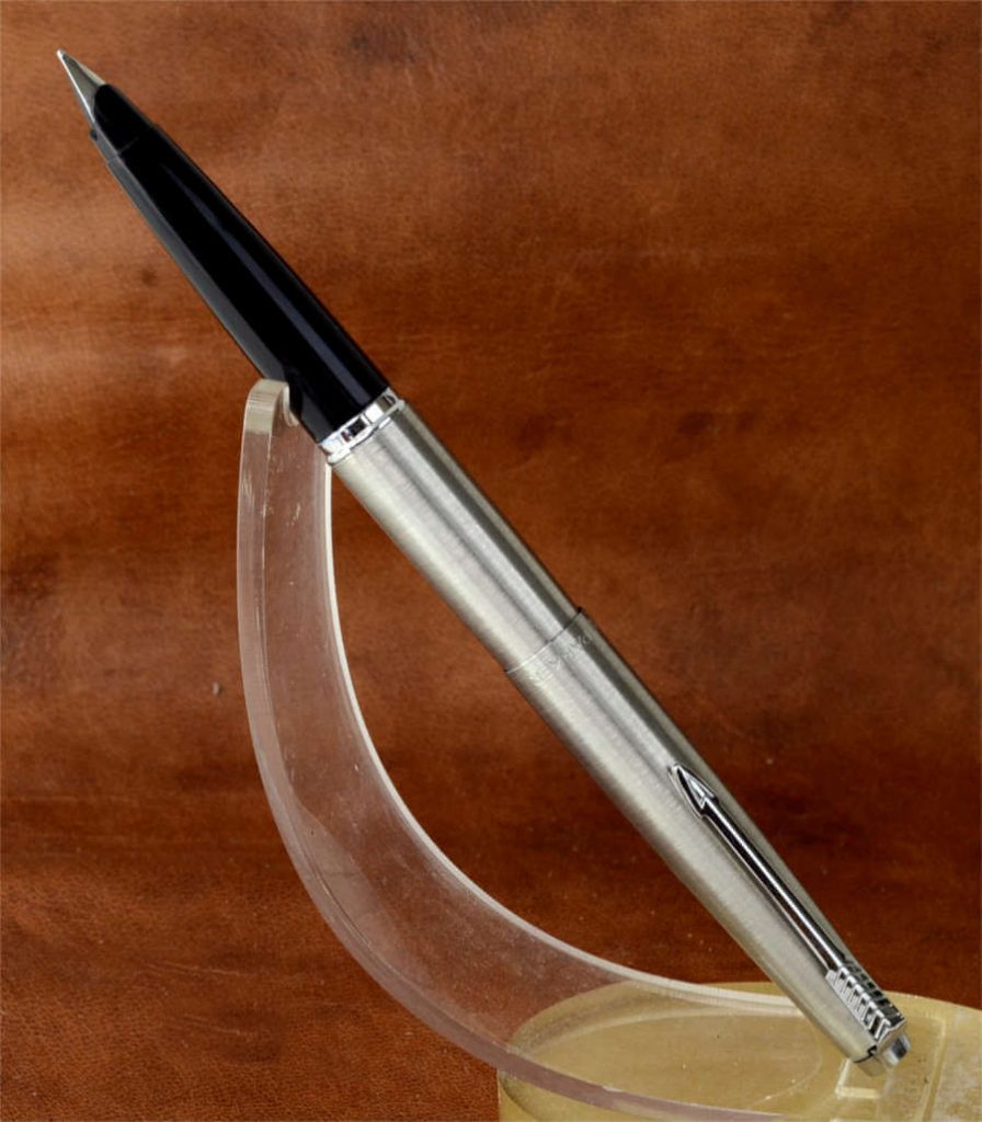 Buy online Parker 45 chrome flighter fountain pen with hooded Fine Nib