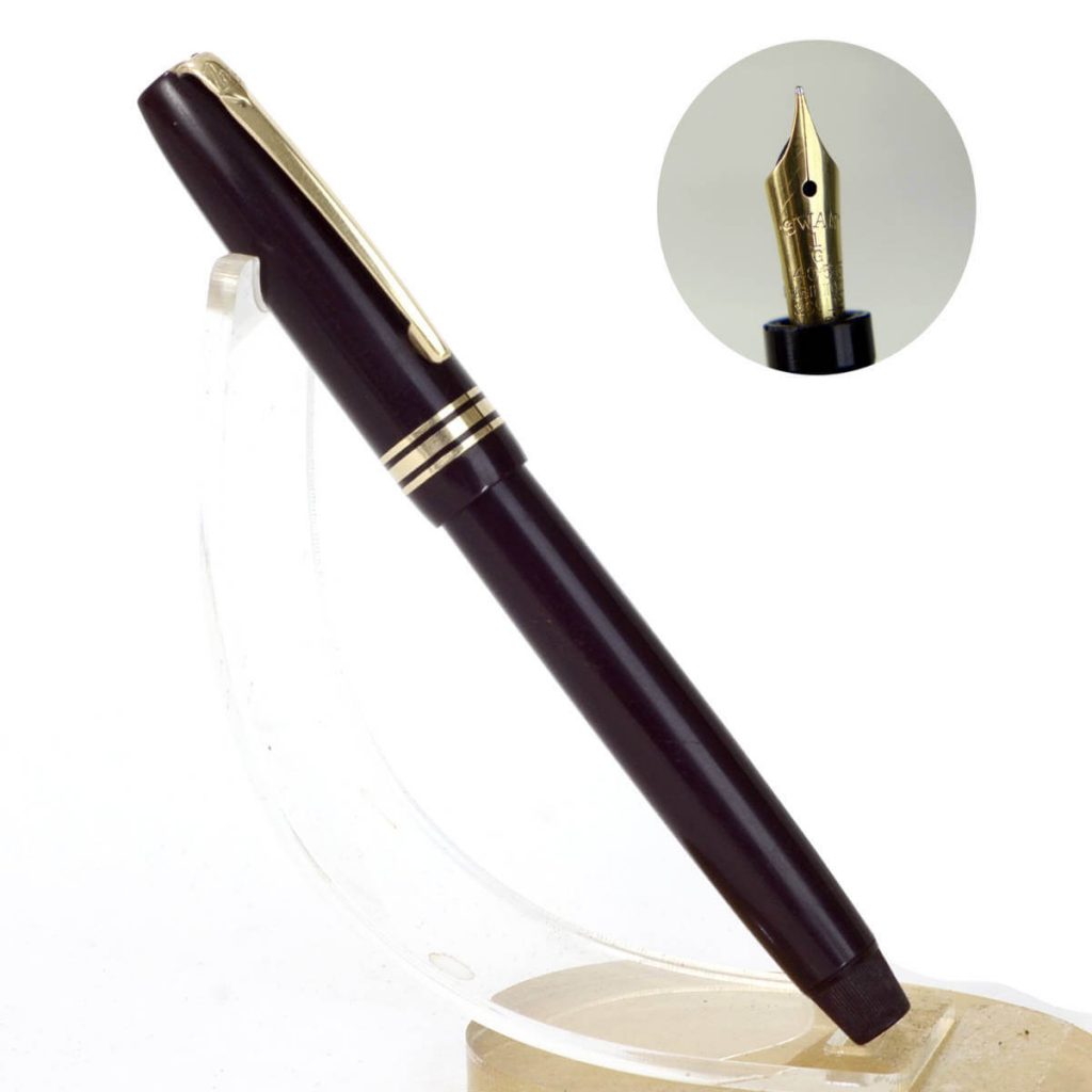 swan oxford self filler vintage fountain pen with 14K gold M nib