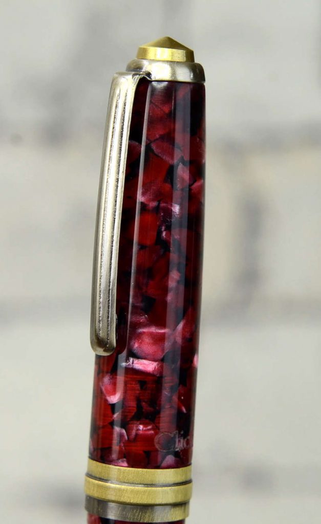 Buy online click ruby red falcon acrylic fountain pen krishna medium nib