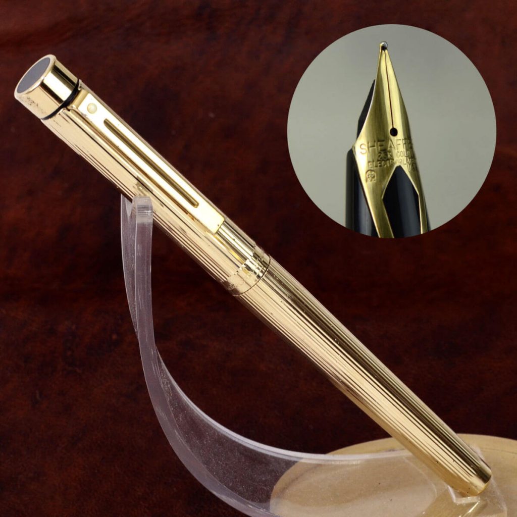 buy online sheaffer targa 1005 fountain pen with 23Karat gold plated nib