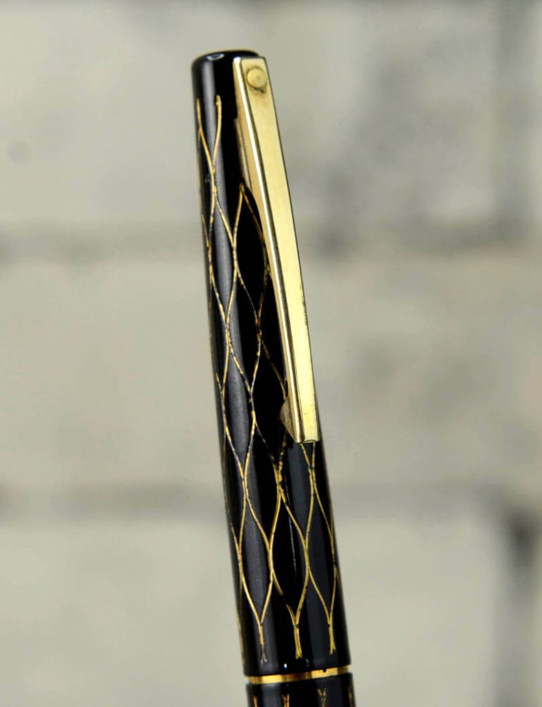 Buy sheaffer stylist black tulled fountain pen with 14K gold F nib online