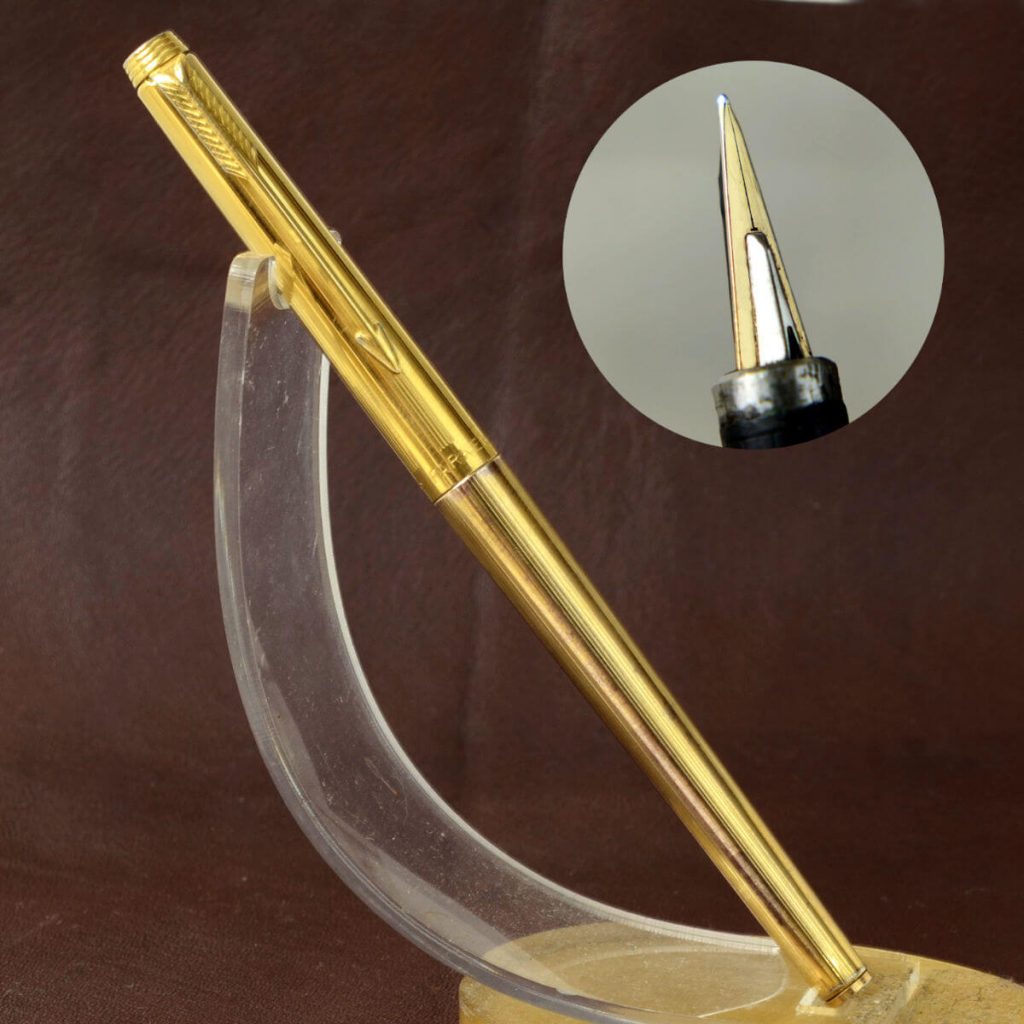 Buy Parker sonnet cascade golden fountain pen set with 18K gold F nib