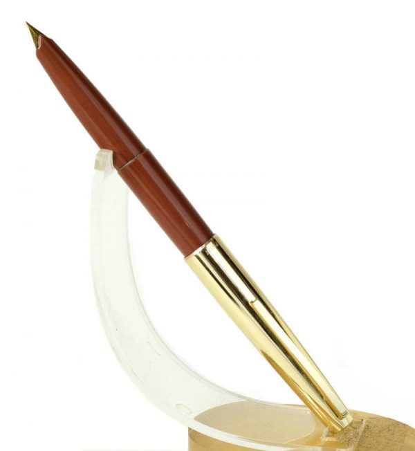 Buy Vintage pilot 100 taupe brown fountain pen wth 14K gold F nib