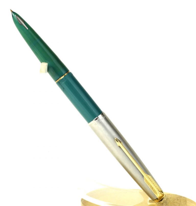 Buy parker 61 teal green barrel capillary fountain pen 14K gold M nib