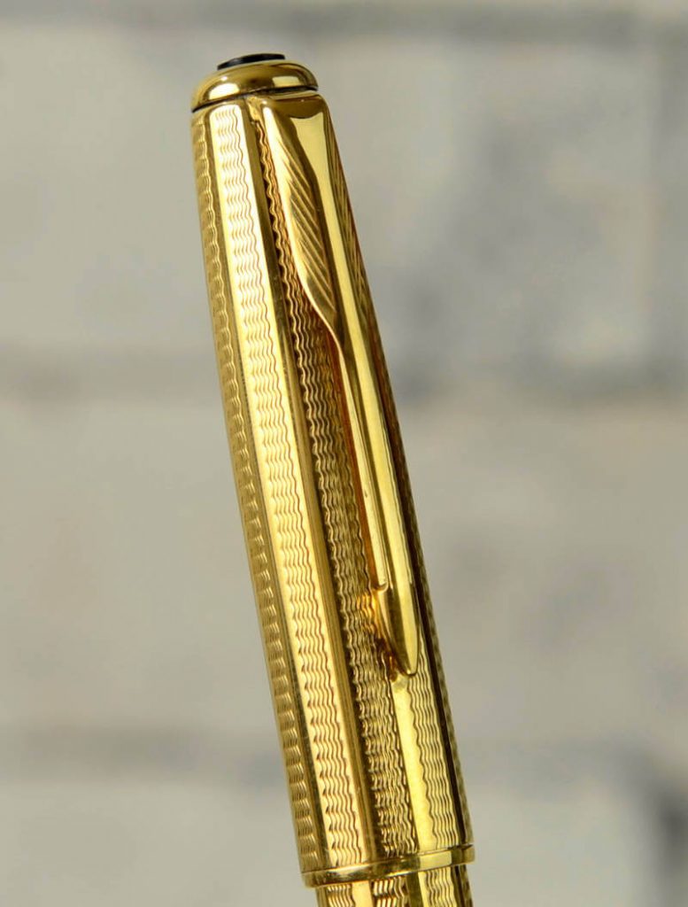 Buy Parker sonnet cascade golden fountain pen with 18K gold F nib