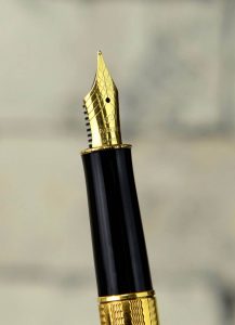 Buy Parker sonnet cascade golden fountain pen with 18K gold F nib