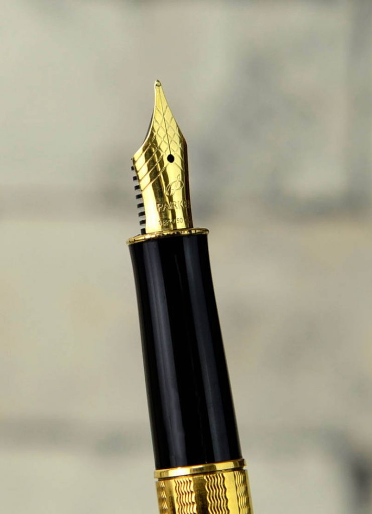 Buy Parker sonnet cascade golden fountain pen with 18K gold F nib
