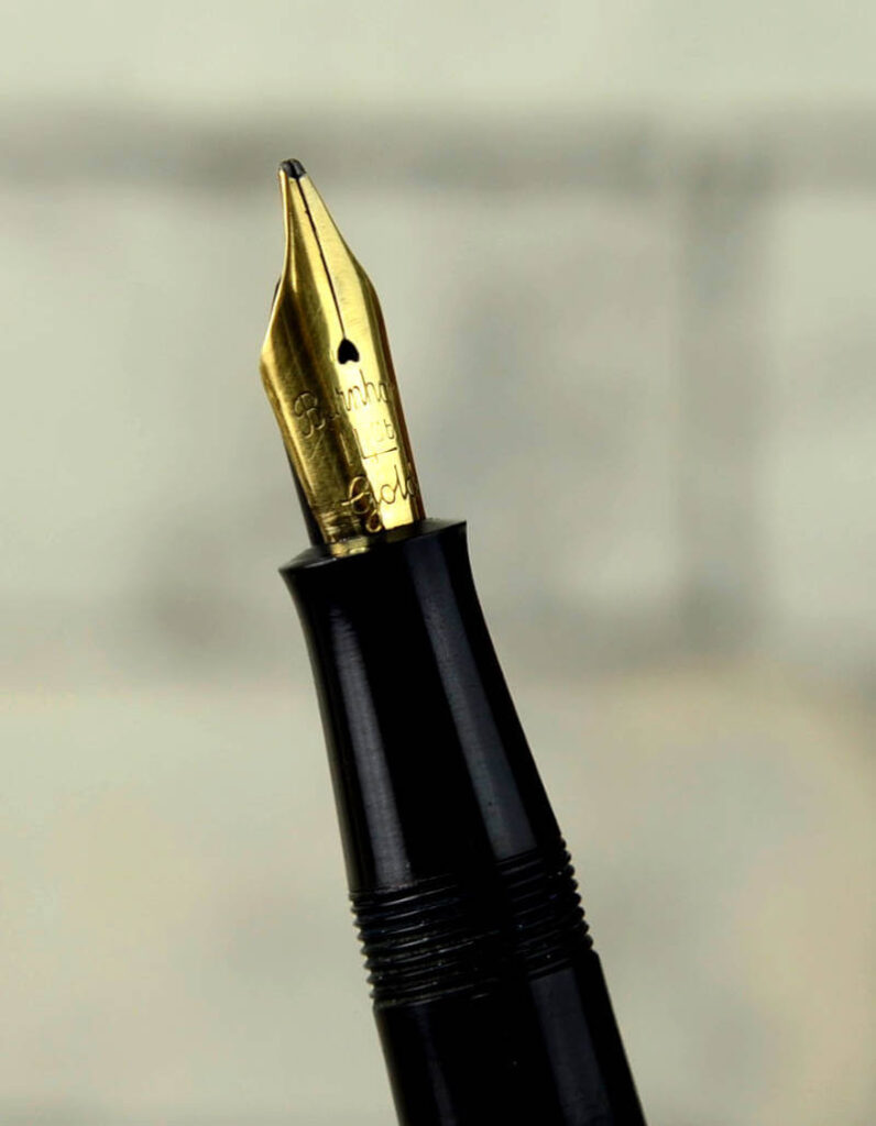 Buy Vintage burnham 60 button filler fountain pen 14K gold M nib online