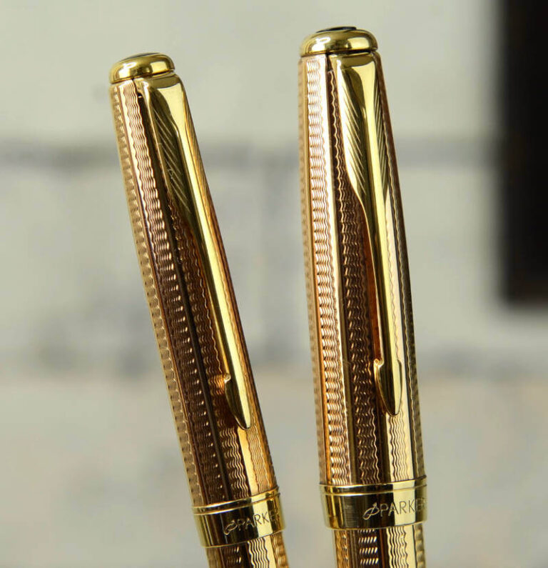 Buy Parker sonnet cascade golden fountain pen set with 18K gold M nib
