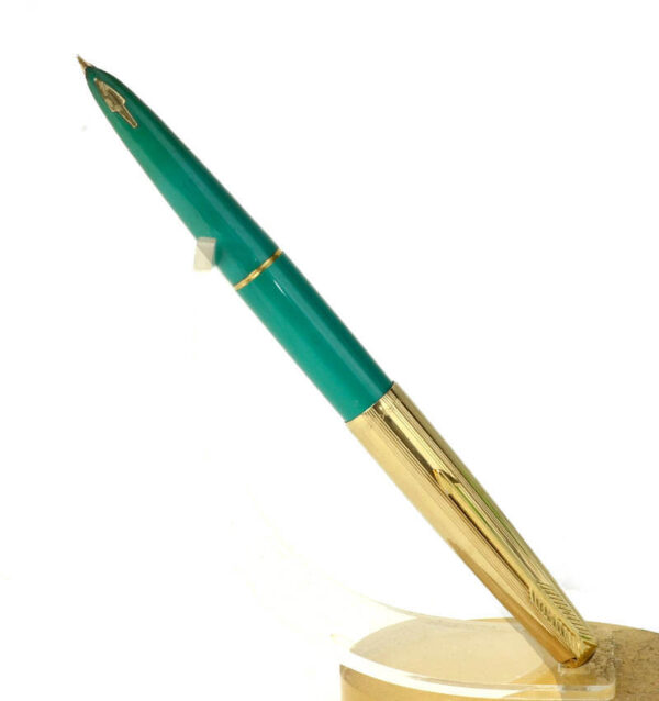 Buy parker 61 capillary filler teal blue barrel fountain pen with 14K M nib