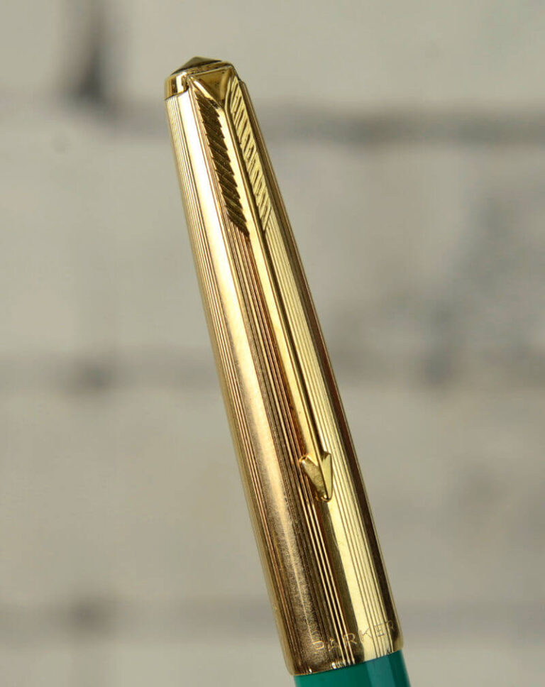 Buy parker 61 capillary filler teal blue barrel fountain pen with 14K M nib