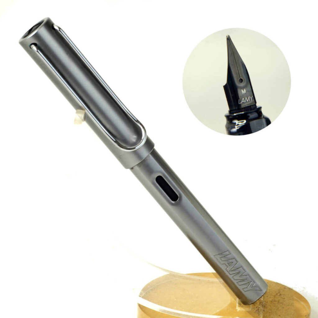 Buy online lamy alstar graphite barrel fountain pen with Steel medium nib