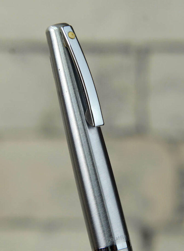 Buy lady sheaffer chrome fountain pen with conical steel M nib - mint