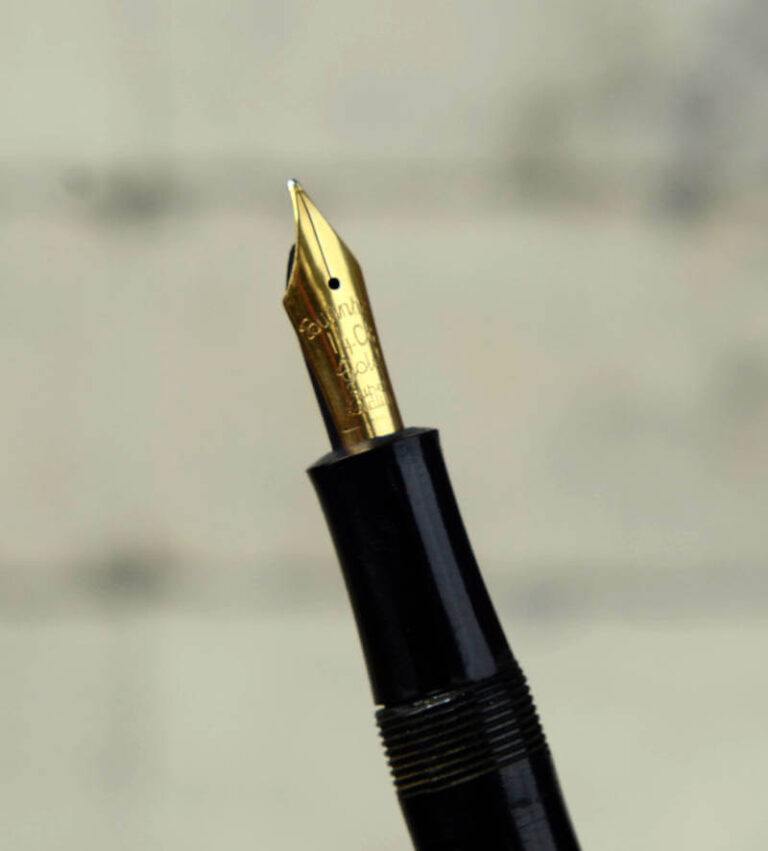 Buy Vintage burnham 55 button filler fountain pen 14K gold M nib online