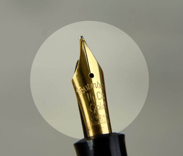 Buy Vintage burnham 55 button filler fountain pen 14K gold M nib online