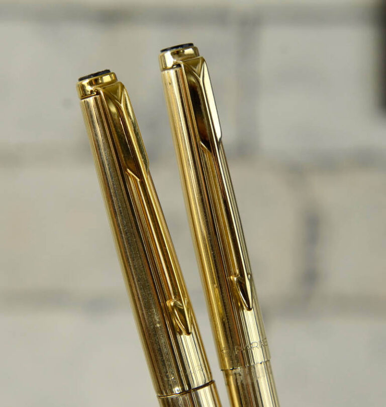 Buy vintage Parker falcon 50 signet fountain pen set with steel M nib ...