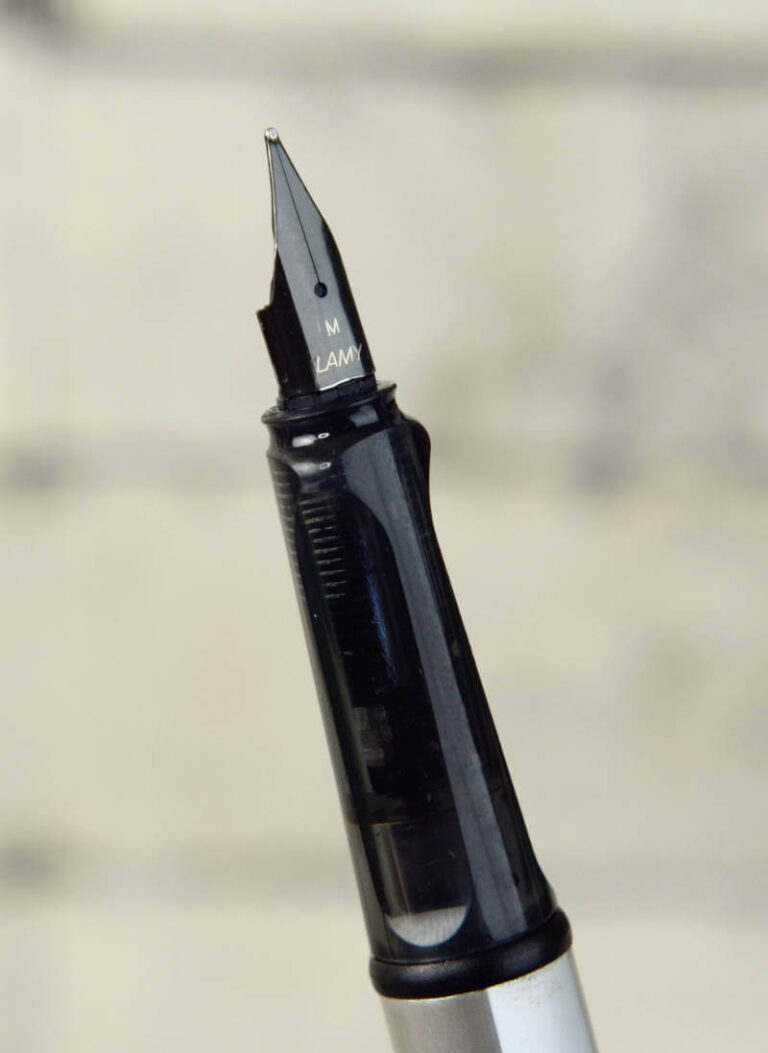 Buy online lamy alstar silver barrel fountain pen with Steel medium nib