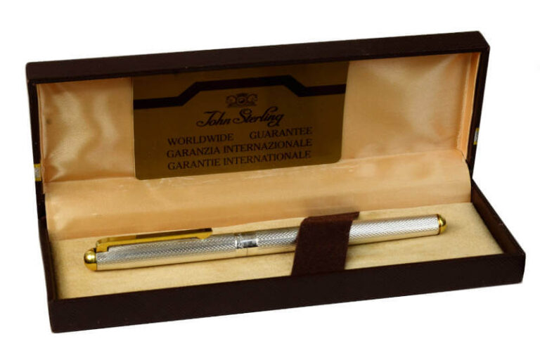 Buy john sterling silver fountain pen with 14K soldi gold F nib