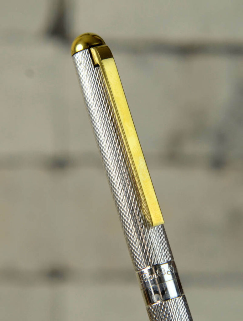 Buy john sterling silver fountain pen with 14K soldi gold F nib