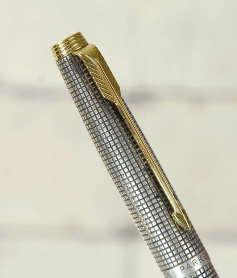 Vintage parker 75 sterling silver fountain pen with 14K gold B nib