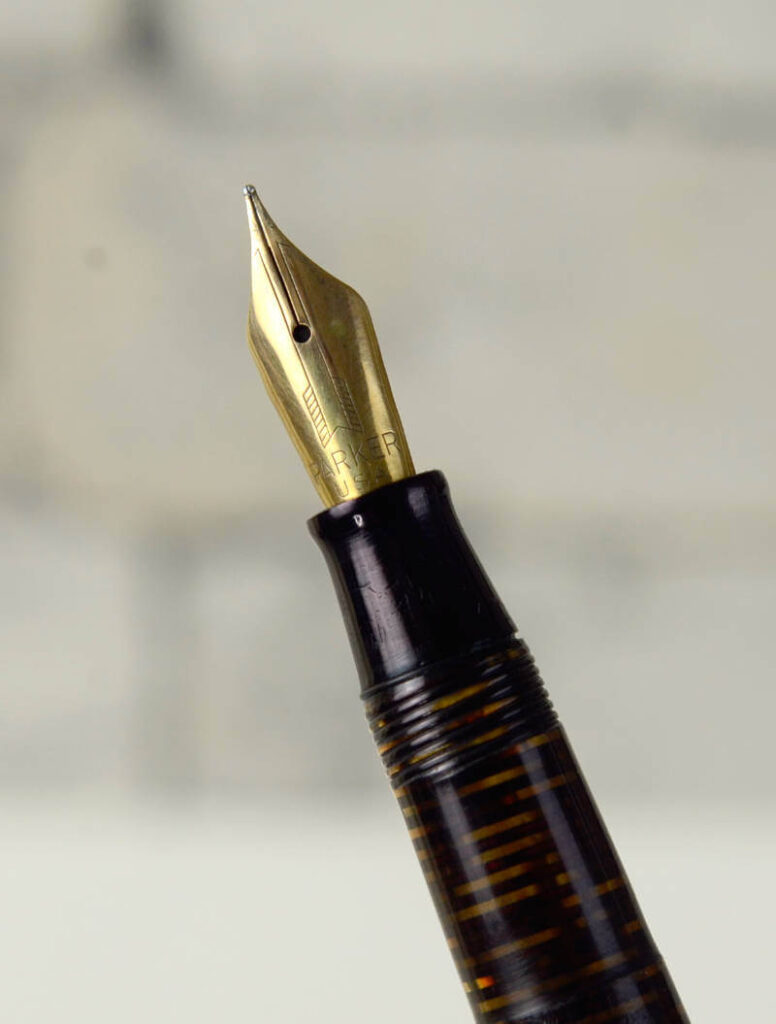 Buy parker vacumatic tiger eye barrel fountain pen 14CT gold nib