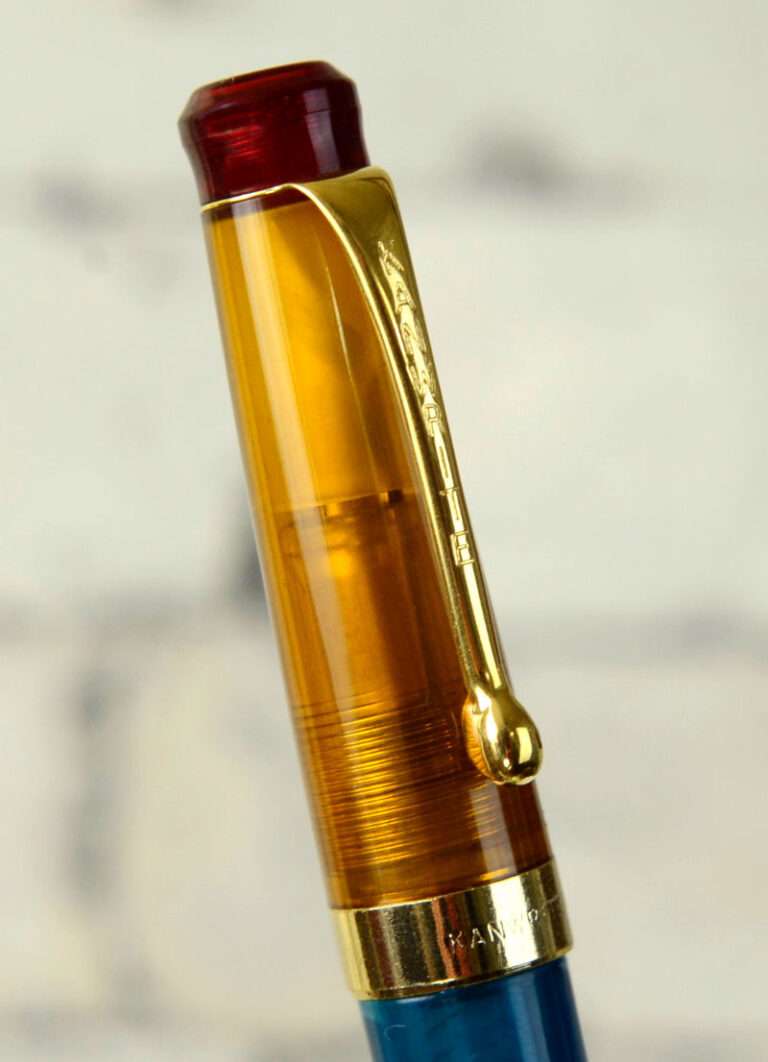 Kanwrite Heritage kingfisher Piston Filler fountain pen with flex nib