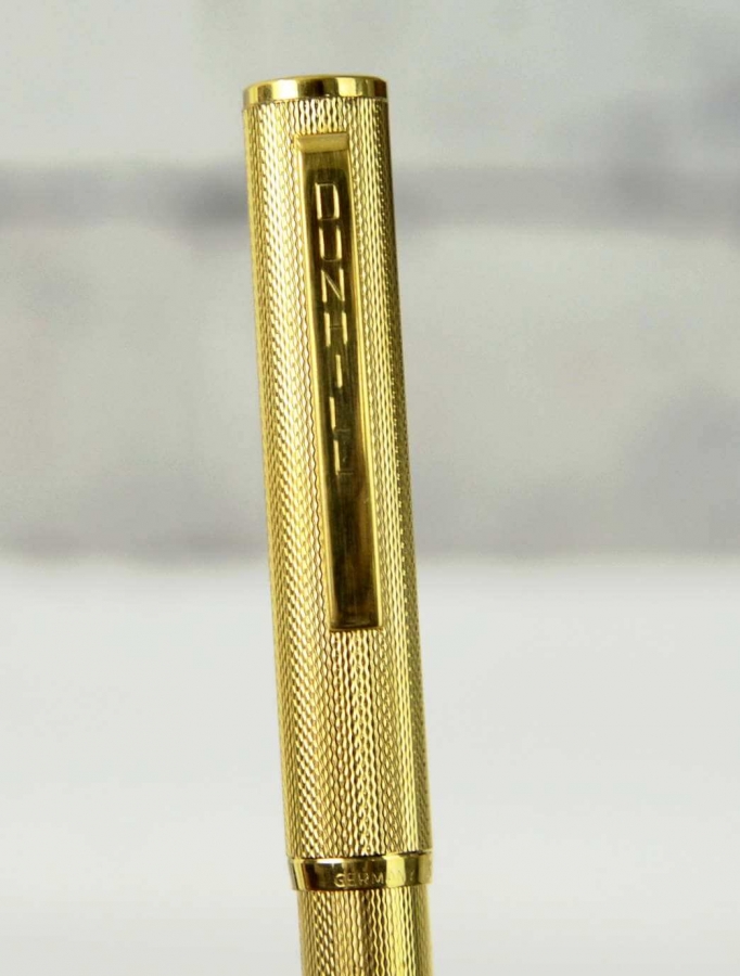 Buy dunhill gemline 14K gold barrel fountain pen with 14K 585 B nib online