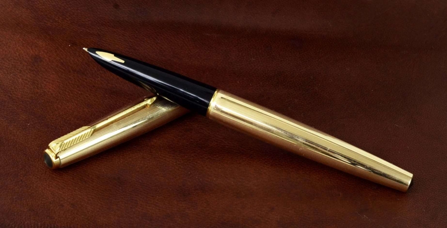 Buy parker 61 gold filled fountain pen 12K gold filled cap and barrel ...
