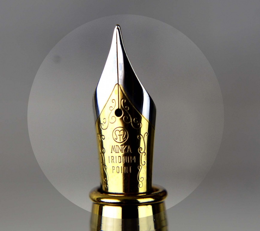 Buy minka fountain pen with dualtone iridium fine point nib